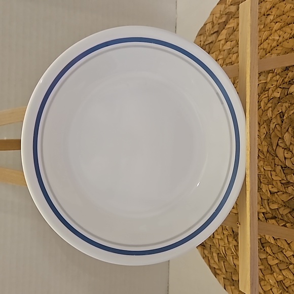 Corelle | Dining | Corelle Indigo Gray Blue Trim Bread Desert Set Of 2 ...